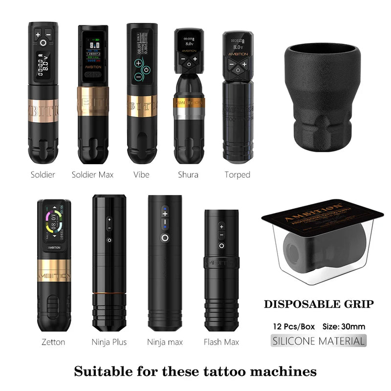 Ambition P2 Disposable Rubber Tattoo Grip – Ambition Tattoo