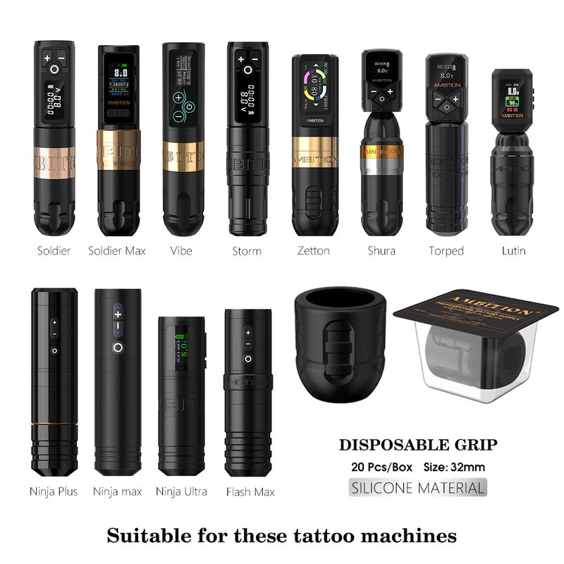 Ambition P2 Disposable Rubber Tattoo Grip – Ambition Tattoo