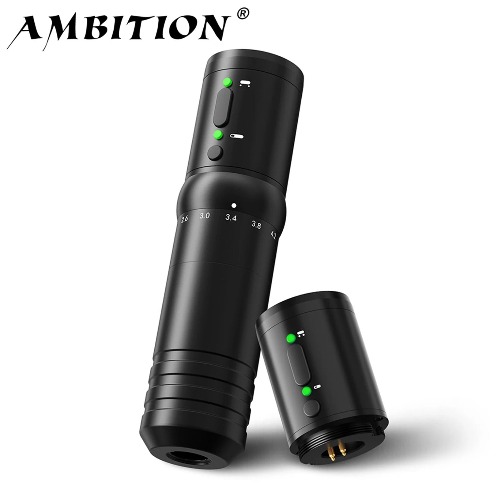 Ambition Flash Wireless Tattoo Machine Adjustable Stroke 2.0-4.2mm
